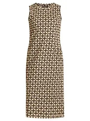 KNOWN SUPPLY Checkered Midi Dress Sasha Eucalyptus Check - Black