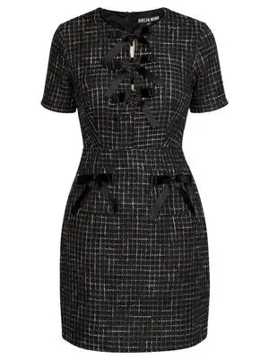 GIRL IN MIND Kenza Bow Detail Mini Dress - Black