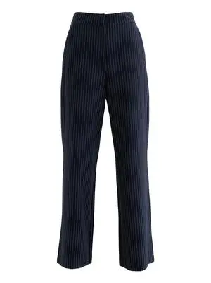 LOUCHE Tilde Navy Pinstripe Straight Leg Trouser - Blue
