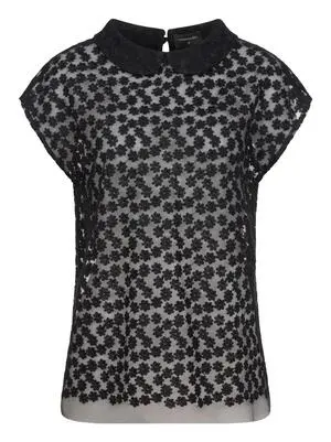 MARIANNA DÉRI Lace Blouse With Floral Embroidery - Black