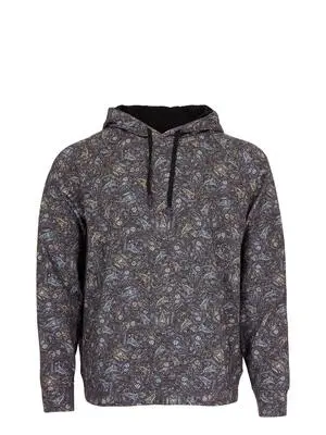 LORDS OF HARLECH Hank Madrid Paisley Hoodie Smoke - Grey