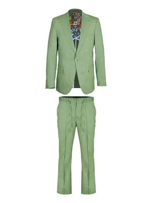 DAVID WEJ Hugo Linen Single Breasted Suit - Green