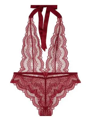 JOURNELLE Natalia Bodysuit Bordeaux - Red