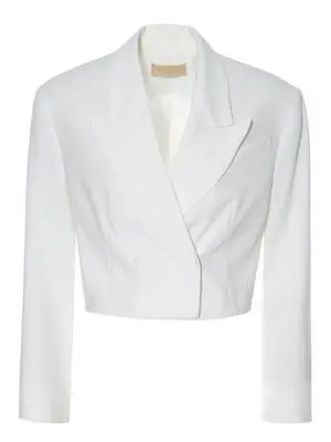 AGGI BY HALEWSKI Giorgia Vanilla Ice Blazer - White