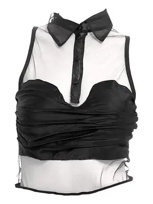 MAISON BOGOMIL Semi-transparent Bodysuit - Black