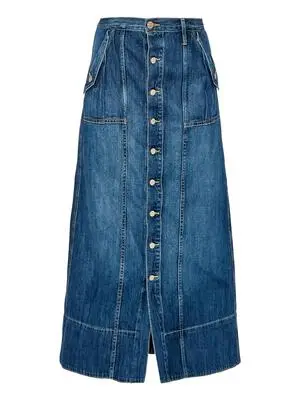 NOEND Rachel Utility Maxi Skirt - Blue