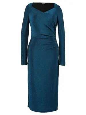 SMART AND JOY Fitted Jersey Rush Side Dress - Blue