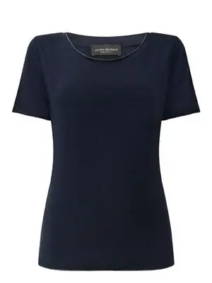 JAMES LAKELAND Short Sleeve Navy Top - Blue