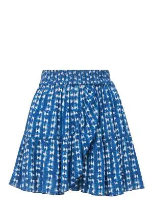 CHANGE OF SCENERY Blue / White Izzy Skirt In Denim Tides - Blue/white