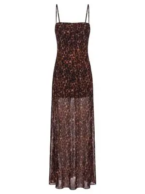 SUNKISSED Beach To Bar Dress Leopard - Brown