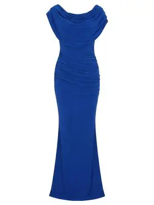 ATOM LABEL Platinum Gown In Cobalt - Blue
