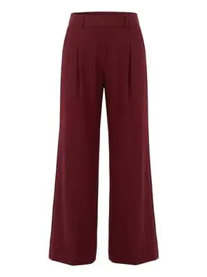 AGGI BY HALEWSKI Stella Burgundy Trousers - Red