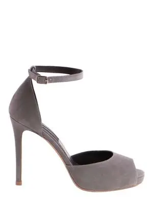 THE 5TH ELEMENT Suede Platform Barbie Sandal - Grey