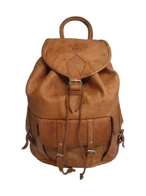 BERBER LEATHER Neutrals / The Larache Large Rucksack In Tan - Brown