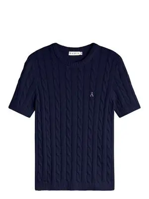 GAÂLA Tina Cable Knit Top - Blue