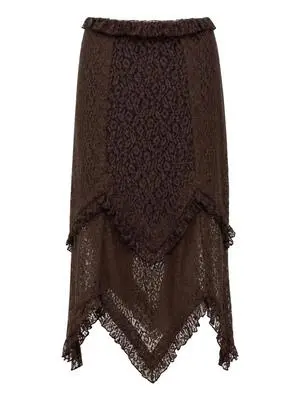 Carmen Says Chocolat Lace Skirt - Brown