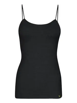 ZD ZERO DEFECTS Afrodita Spaghetti Top Soy Fiber Ultra-soft Comfort Color - Black