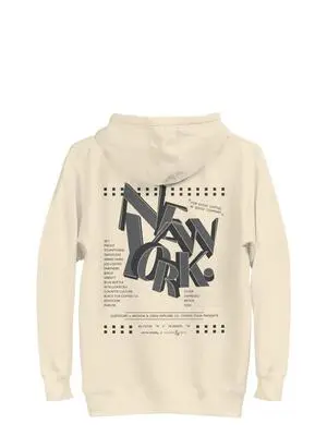 ANCHOR & CREW X Gustatory New York Coffee Scene Embroidered Hoodie - Brown