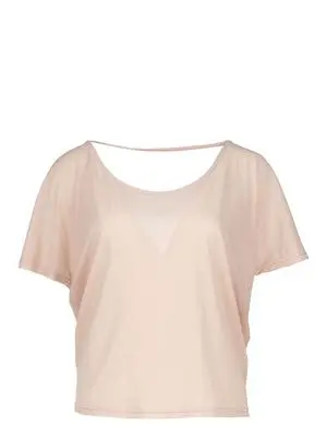 CONQUISTA Dusty Pink Drape Back Top - Orange