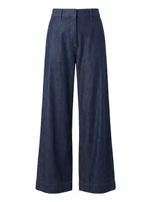 Adrift Clothing Marin Chambray Pant In Dark Wash - Blue