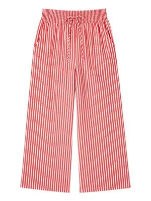 YUMI Stripe Relaxed Trousers - Red