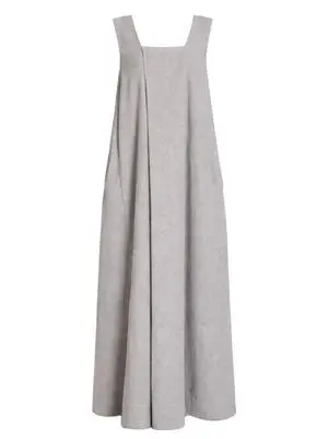 NIKKA PLACE Linen Maxi Kaftan Dress - Grey