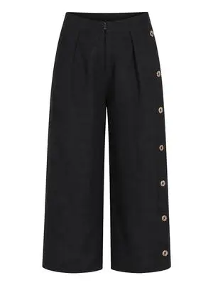 MARIELĒ Roberta Linen Trousers - Black