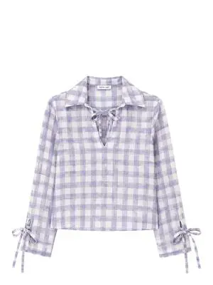 Carmen Says Commute Plaid Shirt - Blue