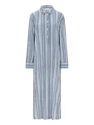NUDEA The Maxi Shirt French Navy Stripe - Blue