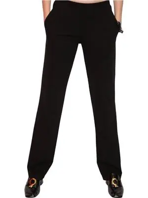 MIRACLES MANIFESTER Mid-rise Straight Leg Pants - Black