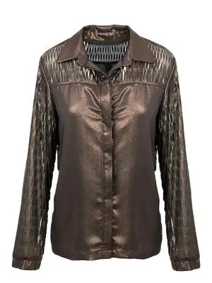 SILVIA SERBAN Lasercut Copper Shirt - Brown