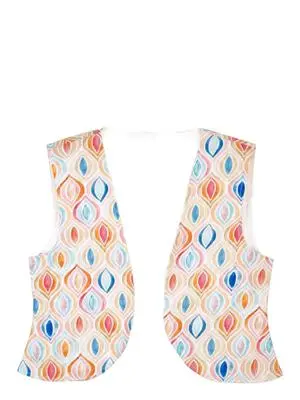 STOVARIA Artful Teardrop Cotton-linen Vest – Statet Waistcoat - White