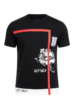 CHUKS COLLINS Act Self Short Sleeve T-shirt Diffusion Collection Tasou The Athletic Side Of Us - Black
