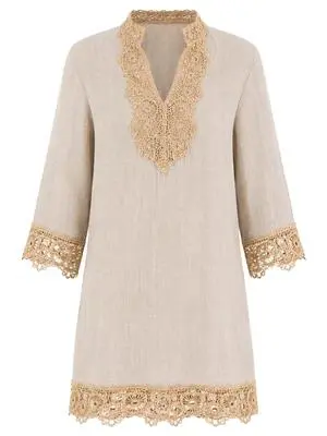 MARIELĒ Neutrals Maria Mini Dress - Orange
