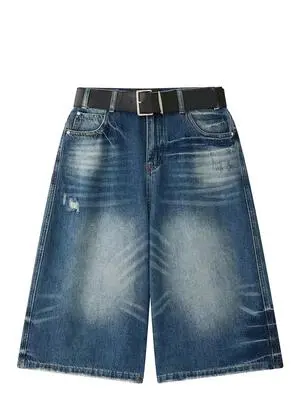 MUTE BY JL Wash Denim Shorts - Blue