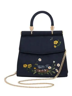 FABLE ENGLAND Blackbird Mini Top Handle Bag - Blue