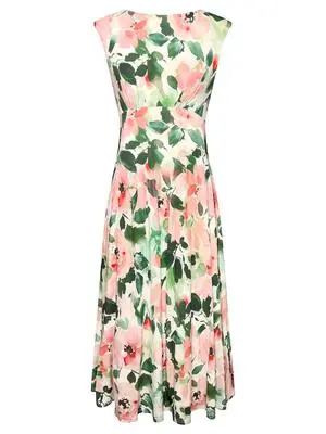 ALIE STREET LONDON Luna Midi Dress Peony Pink - Green