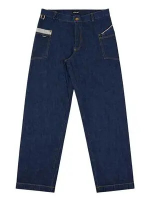 WIN OUT Side Pocket Selvedge Denim Jeans - Blue