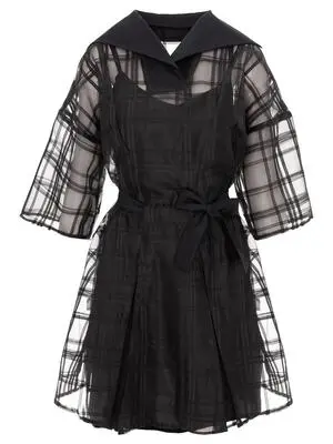LARISA DRAGNA Karol Sheer Dress - Black
