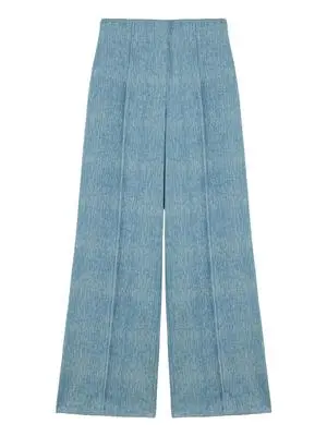 NOCTURNE High-rise Wide-leg Trousers - Blue