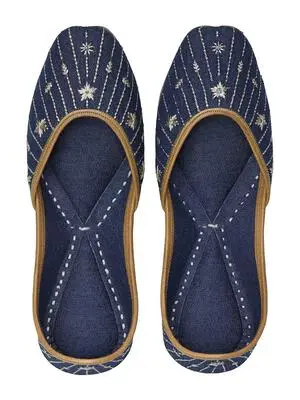 PODE Gigi S Handmade Denim Shoes - Blue