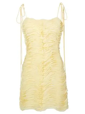 SVETA MILANO Neutrals Panarea Ruffles Dress - Yellow