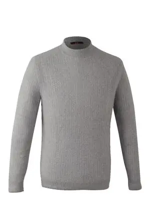 DAVID WEJ Albert High Neck Jumper – Light - Grey