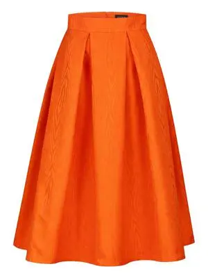 MARIANNA DÉRI Midi Skirt With Moiré Effect Orange