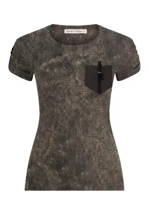 LOVE AND NOSTALGIA Tough Tee Acid Wash - Black