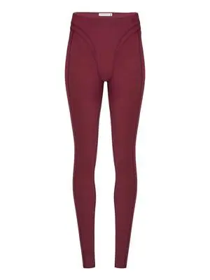 THE KOOZY Monroe Leggings In Burgundy - Red