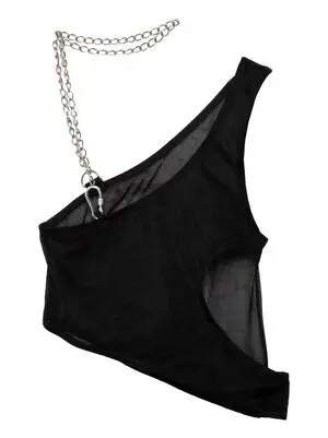 PALOMA LIRA Mesh And Chains Top - Black