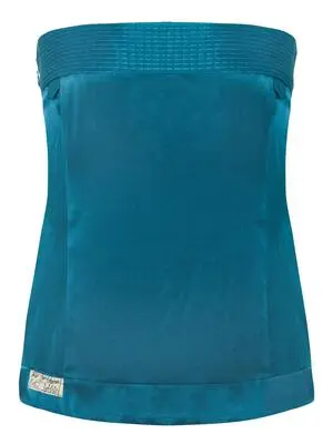 PCFG Pure Silk Strap Top Moroccan - Blue