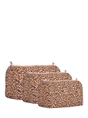CYC Neutrals / The Leopard Cotton Travel Set - Brown
