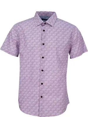 LORDS OF HARLECH Scott Floating Triangles Shirt - Pink